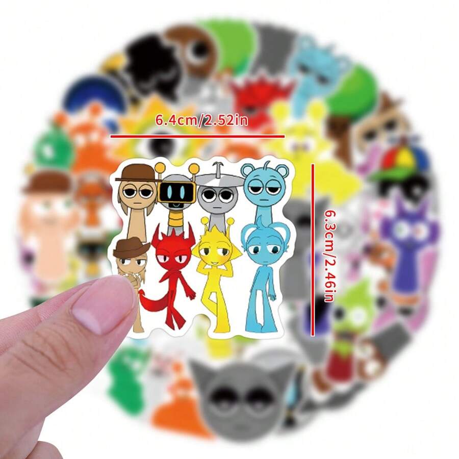55PCS Incredibox Sprunki Stickers Sprunki Incredibox Posters Game ...