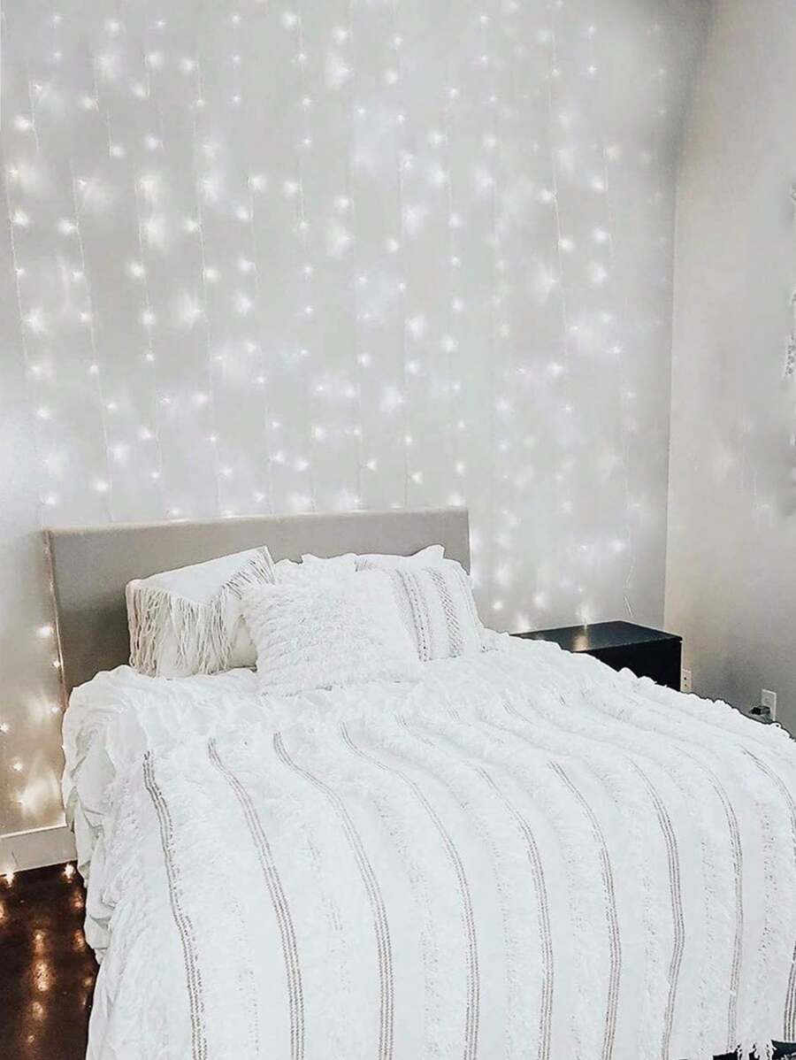 1pc 200 LED 2*2 Meter Copper Wire Fairy String Lights, Bedroom Decor ...