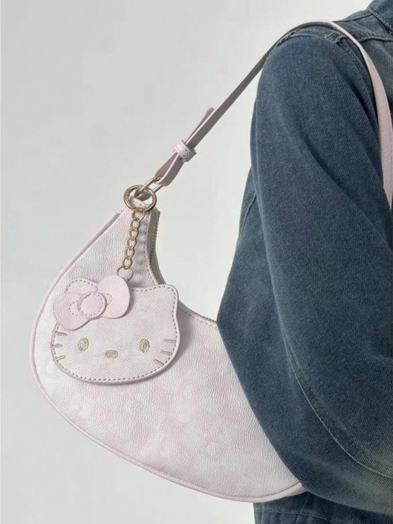 Sanrio 2024 New Model Sanrio Hello Kitty Checkered Pattern Armpit Bag ...