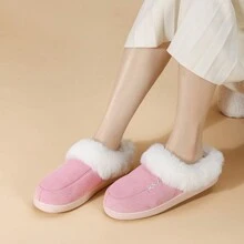 Winter New Arrival White Fuzzy Slippers, A Must-Have For Ladies At Home ...