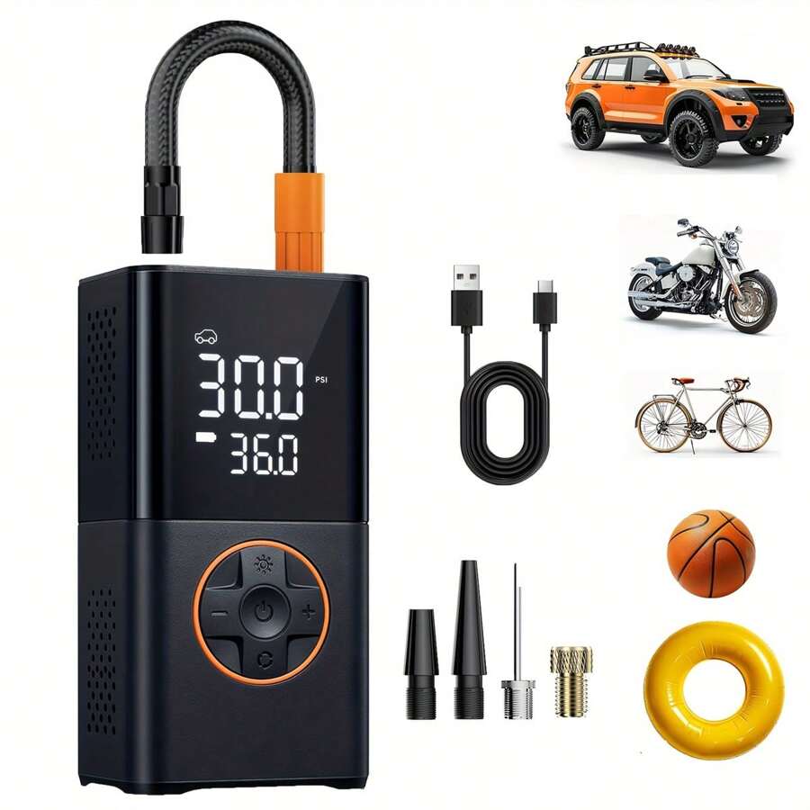 Compresseur d'air portable sans fil 150 PSI - Mini pompe à pneu de vélo ...