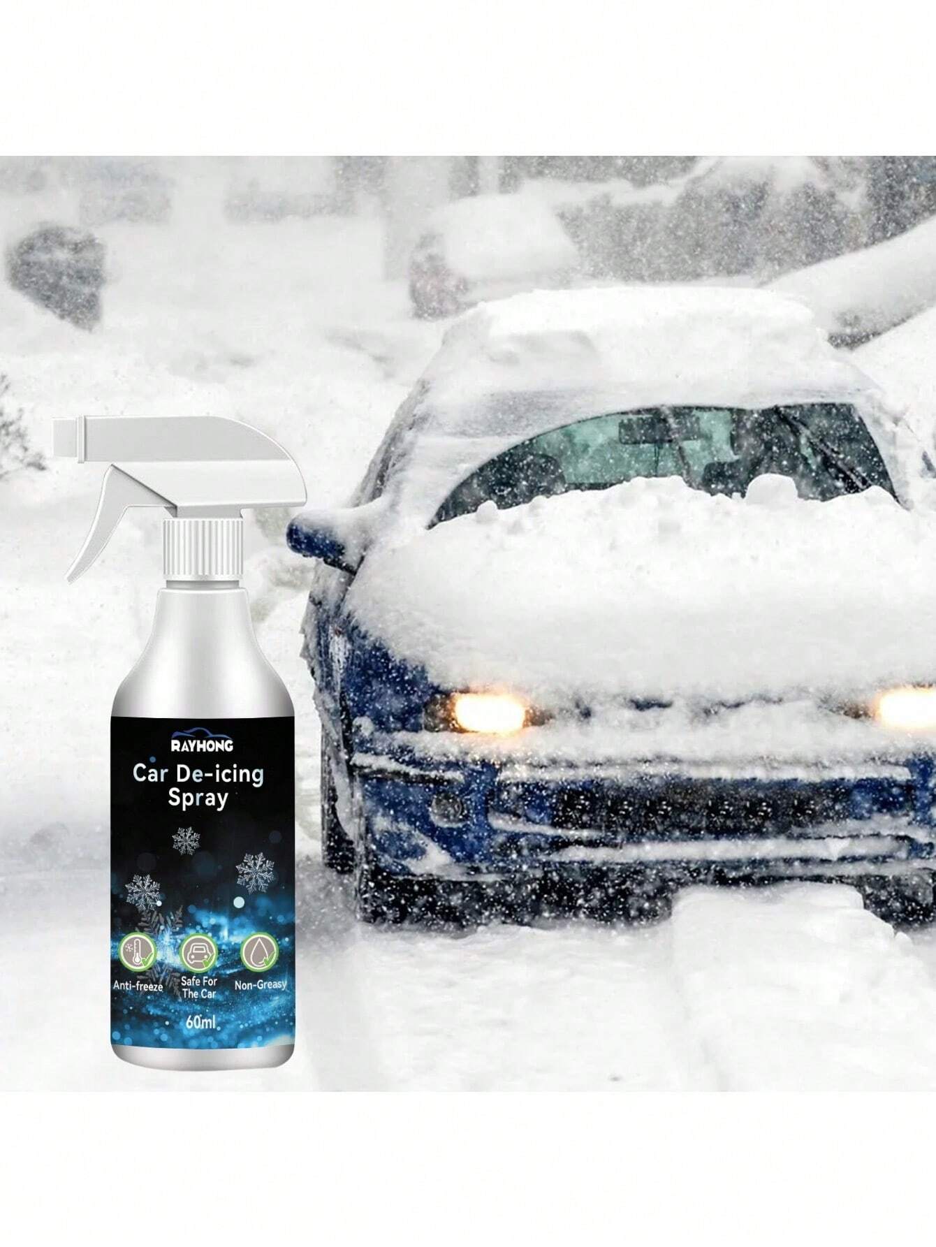 1 Bottle Car Window Deicer And Defroster Spray, 60ml Easy To Use Anti ...