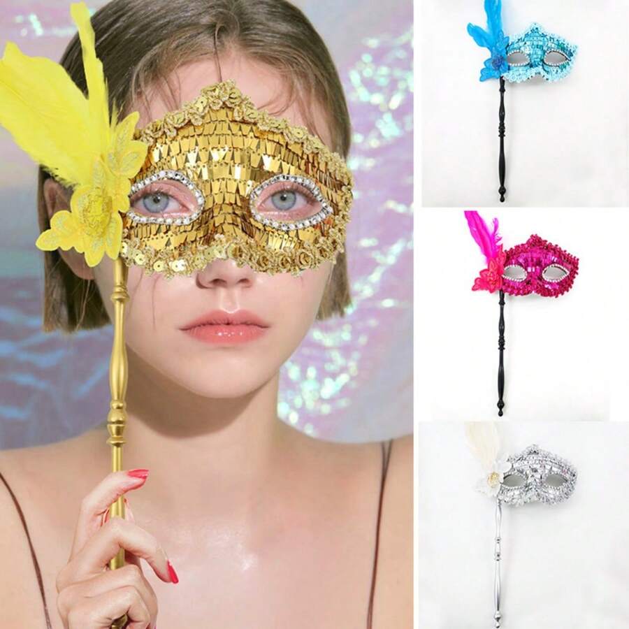 New Year's Eve Masquerade Essential! Princess Mysterious Sequin Half ...