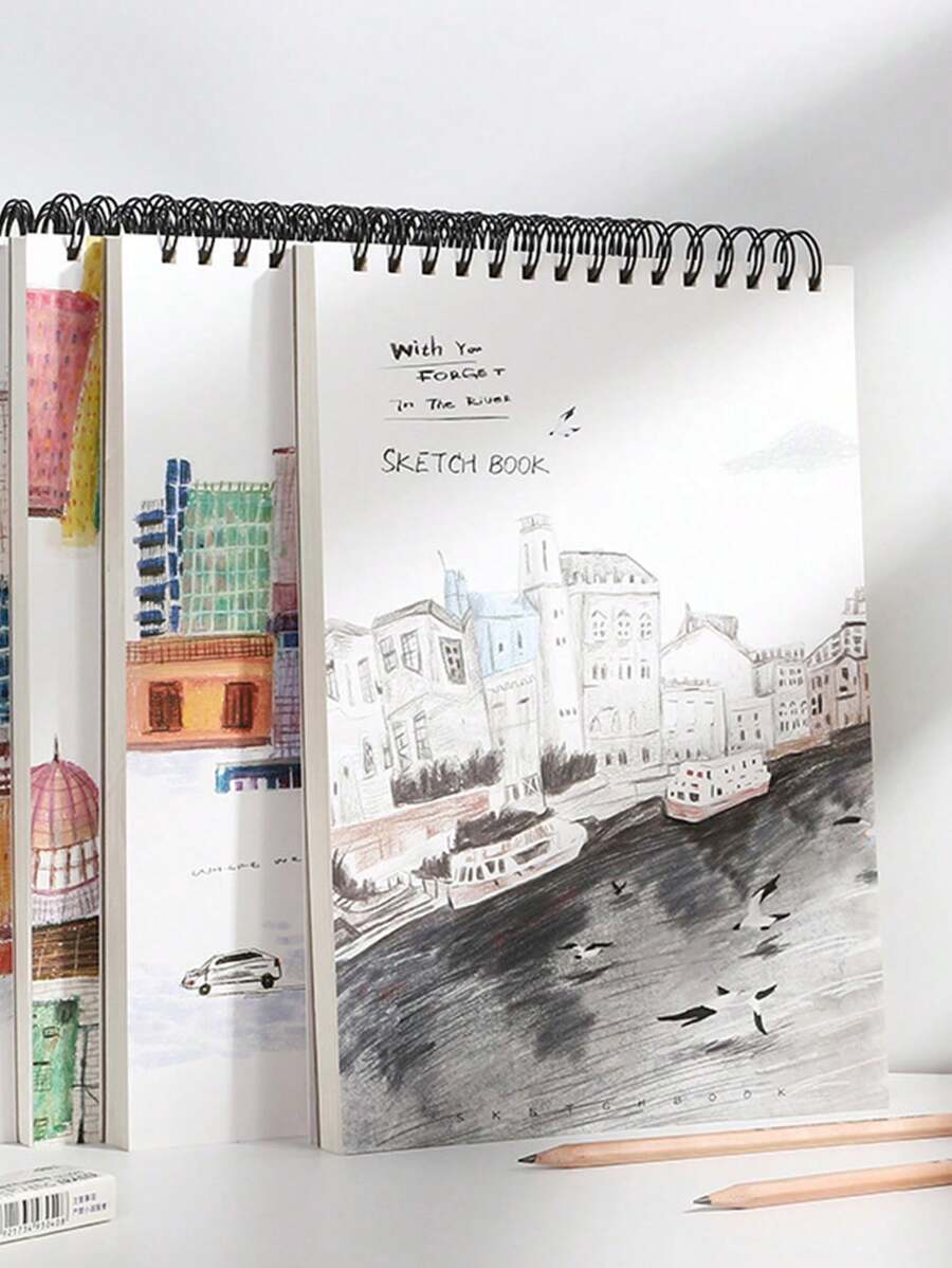 (One Randomly Sent) A4 Sketch Book, Simple Freehand Drawing Painting ...