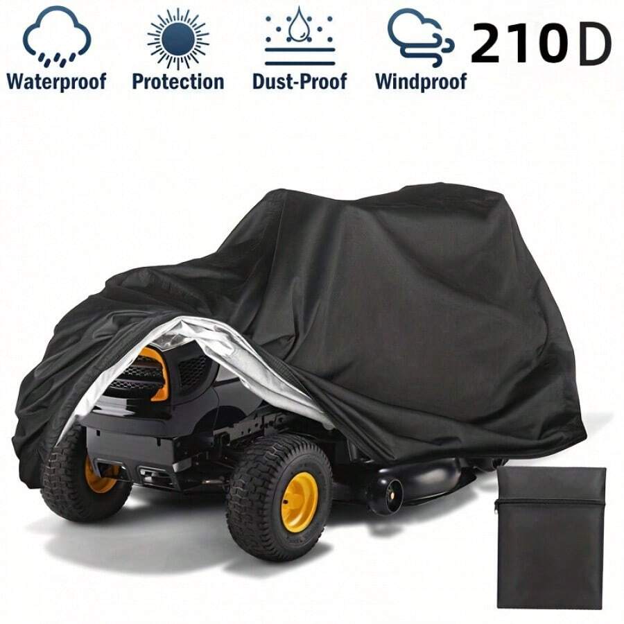 Heavy Duty Waterproof Ride-On Lawn Mower Cover - UV And Snow Protection ...