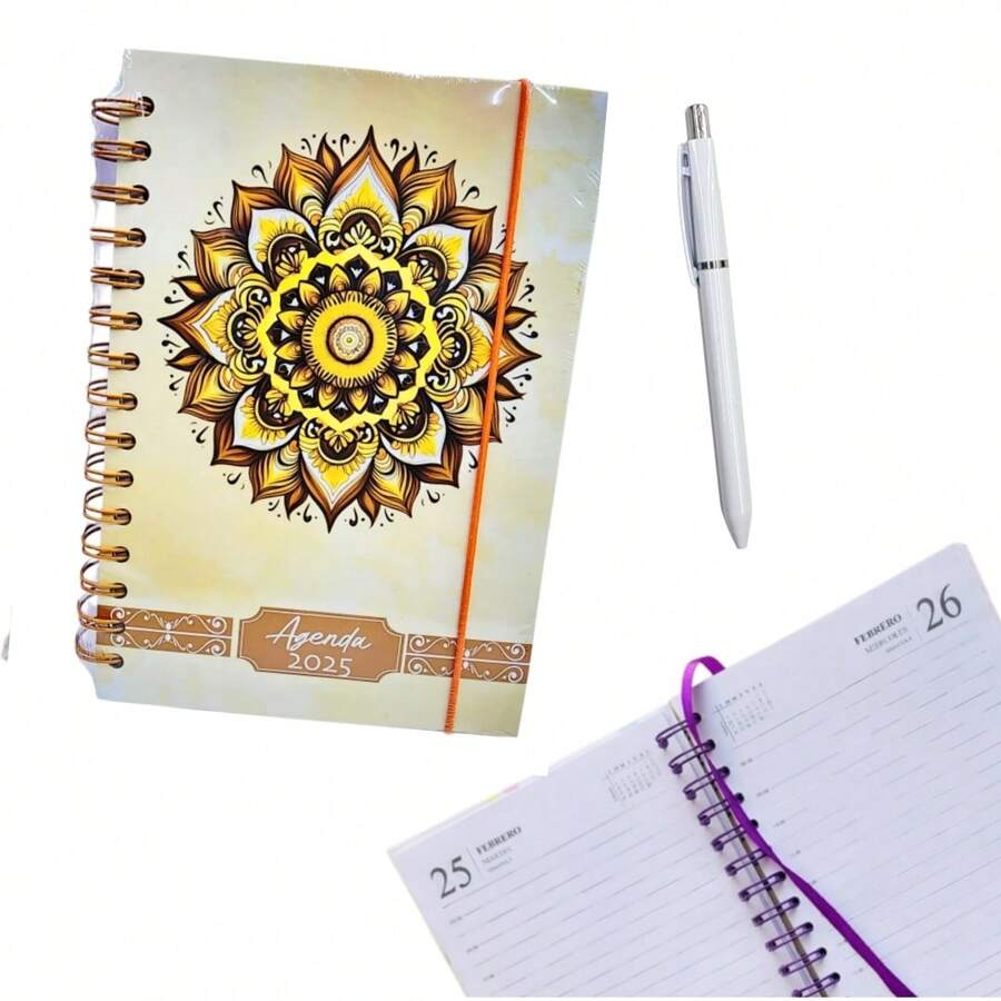 2025 Daily Spiral Hardcover Diary With 1 Free Pen | SHEIN USA