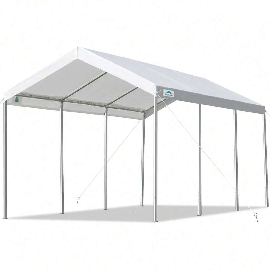 ADVANCE OUTDOOR 10x20 Ft Adjustable Height Carport Heavy Duty Car ...