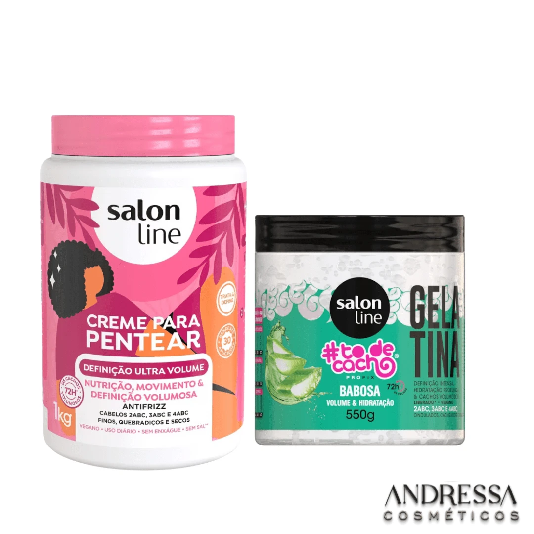 Salon Line Ultra Volume Defining Styling Cream + Salon Line Aloe Vera ...