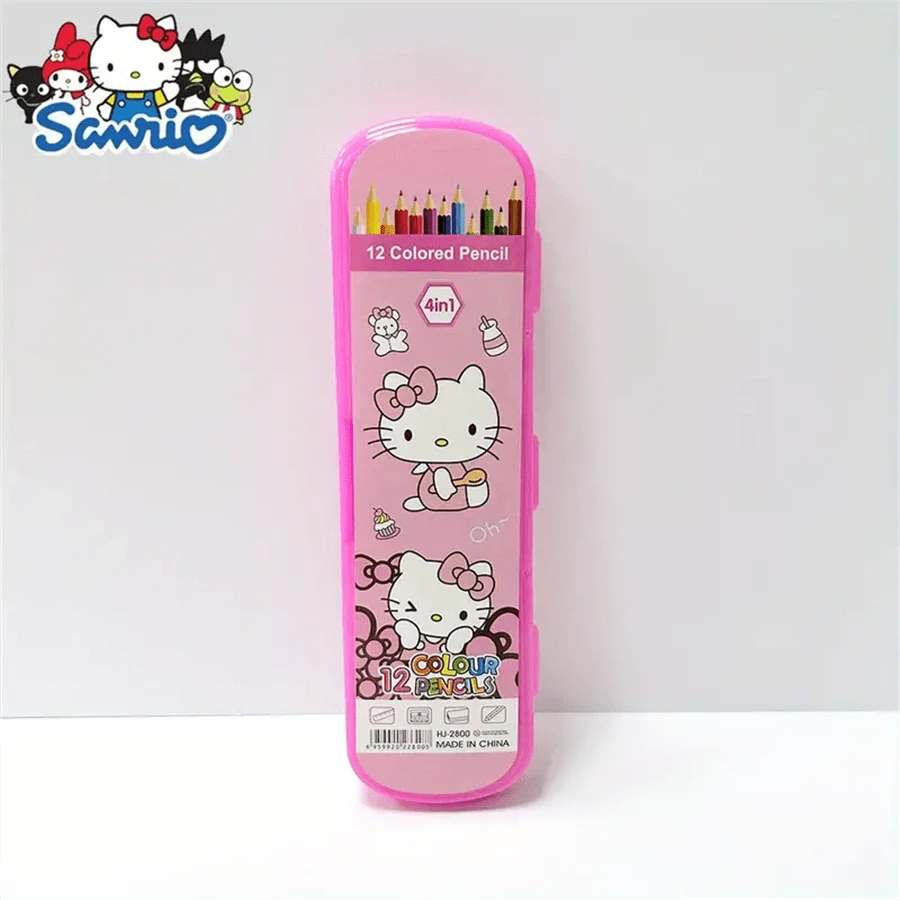 Sanrio 12pcs Hello Kitty, Kuromi, Cinnamon Roll, Melody, Pencil ...