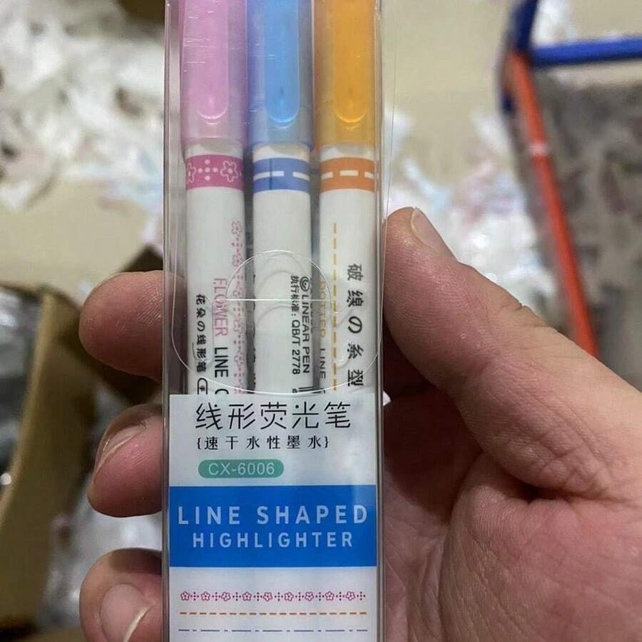 Pack Of 6 Outline Pens, Curve Pens, Creative Students, Handbook ...