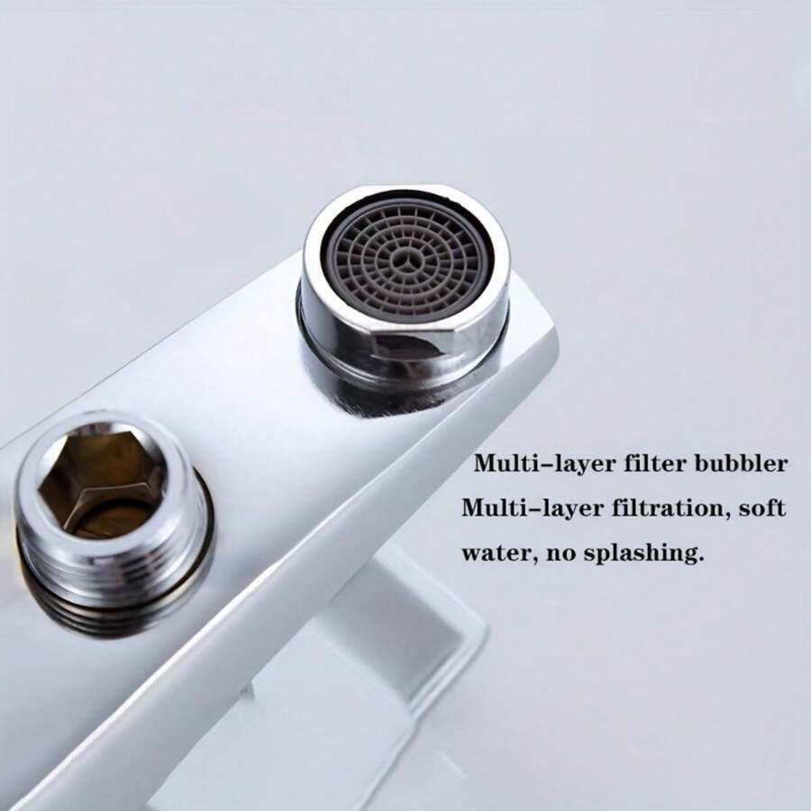 Shower Faucet G1/2 Thread Wall Mounted Triple Mixer Tap Comfortable ...