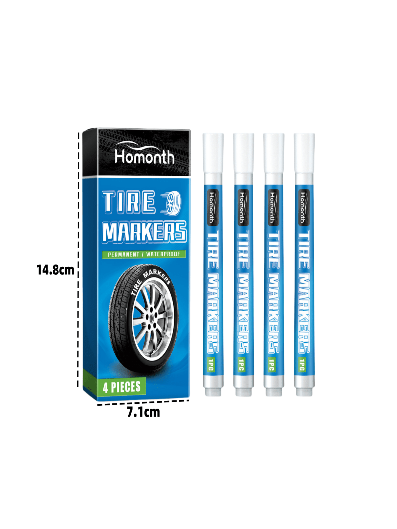 White Color Tire Paint Marker Pen, Permanent Paint Marker For Car Tire ...