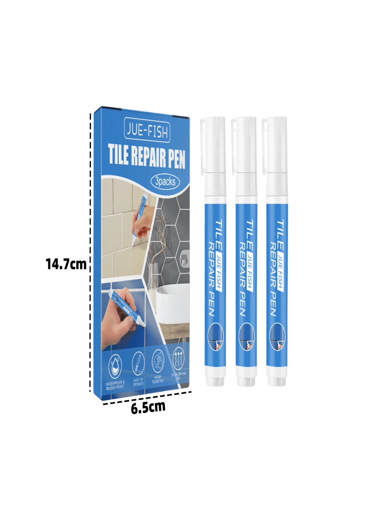 Tile Repair Pen, Bathroom Floor Gap Waterproof And Mildew-Proof ...