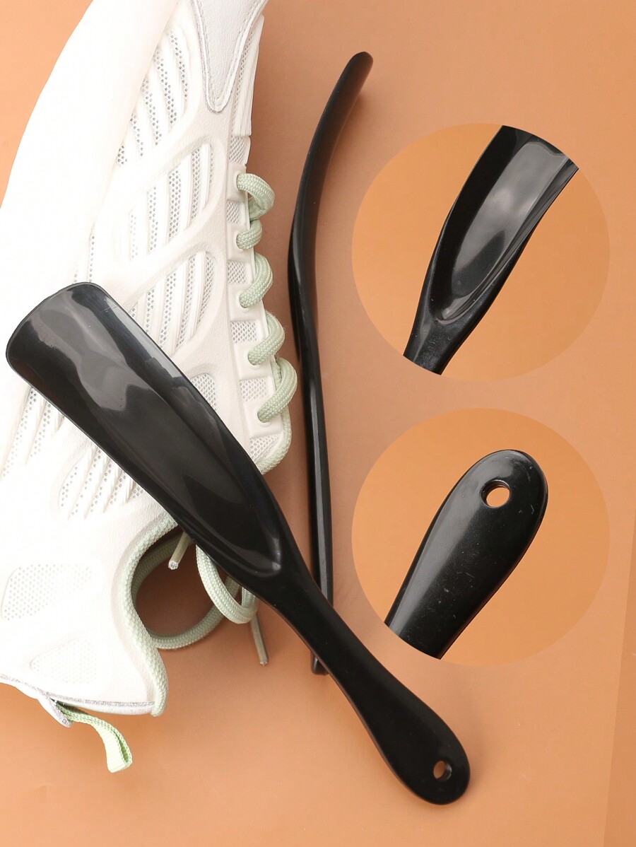 1 Pair Portable Shoe Horn, Plastic Mini Short Handle Slouchy Shoe ...