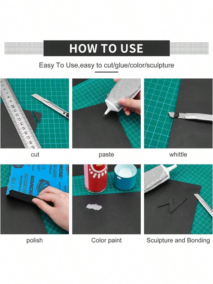 5 Sheets 3mm Black PVC Foam Sheet A4 Lightweight Rigid Foam Sand Table ...