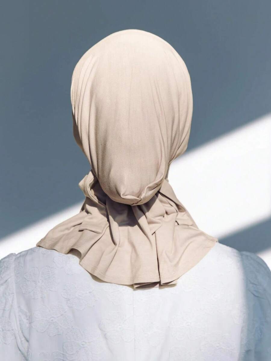 1pc Instant One-Piece Pin-Less Snap Hijab Cap. Snap Fastener To Secure ...