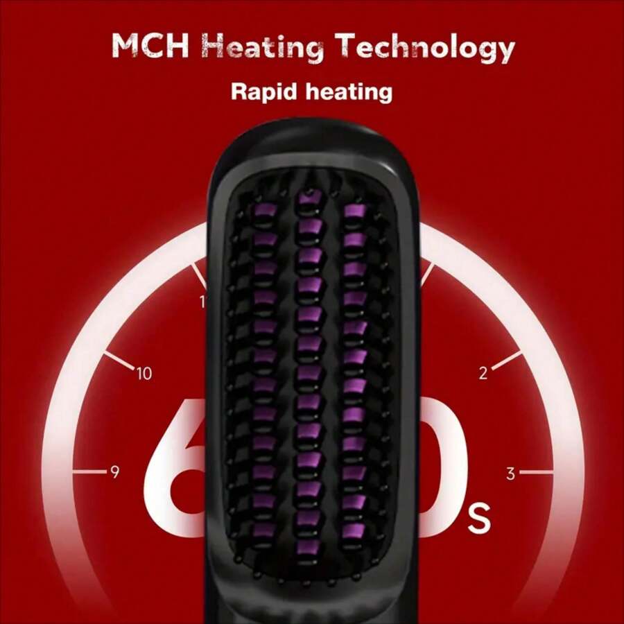 Usb Rechargeable Hair Straightener Comb Constant Temperature Control Negative Ion Care Anti