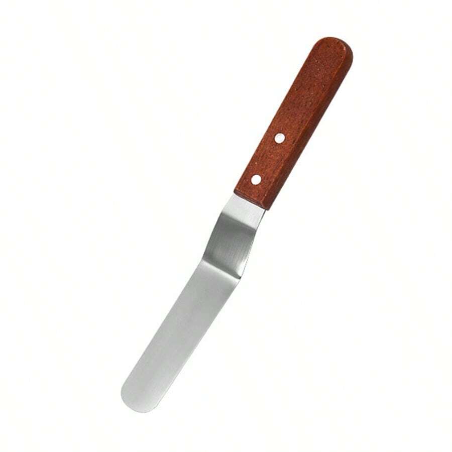 Wooden Handle Cream Cake Icing Spatula, Bakery Bread Cake Straight ...