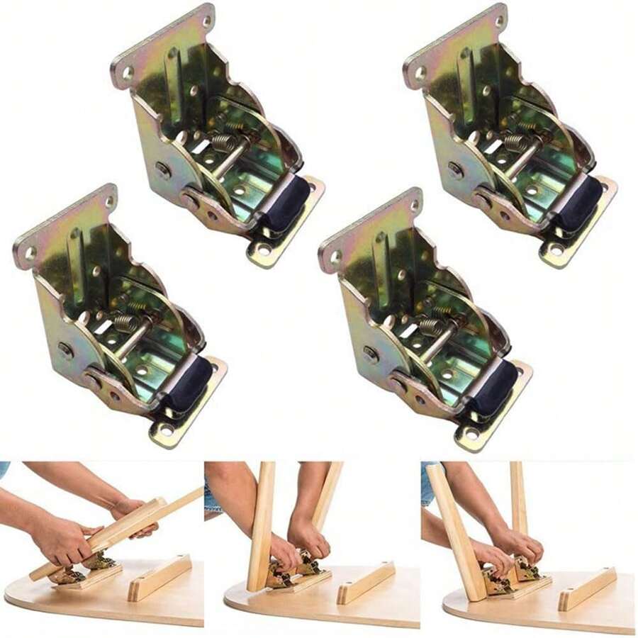 Self-Lock Hinge Hardware With Screws, Folding Brackets For Table Bed ...