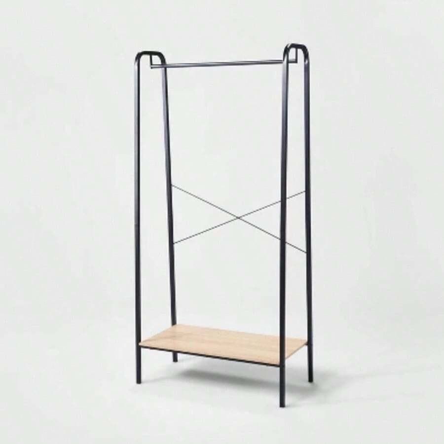 Single Coat Rack And Hat Rack With Shoe Rack Black | SHEIN USA