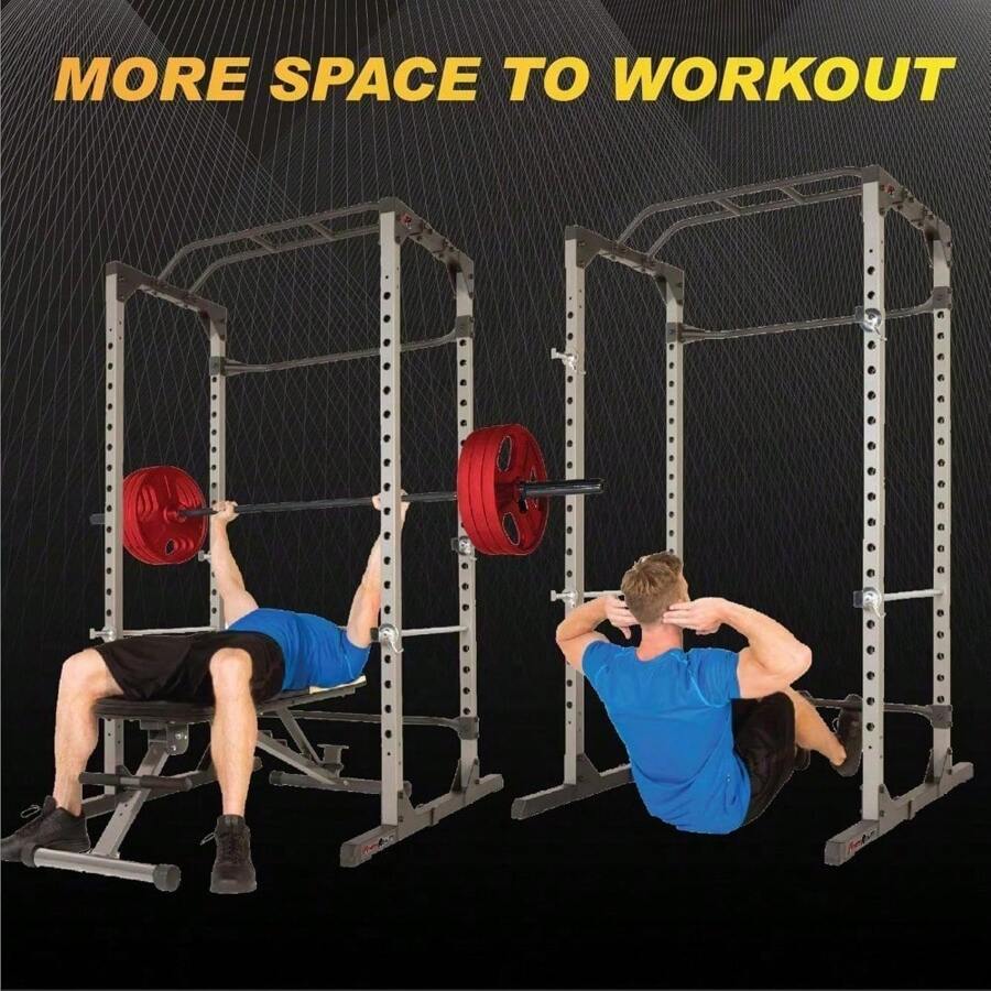 Fitness Reality Squat Rack Power Cage | Optional LAT Pulldown & Leg ...