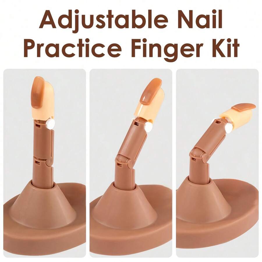Acrylic Nail Practice Finger Kit, BORNBYME Acrylic Nail Training With 1 ...