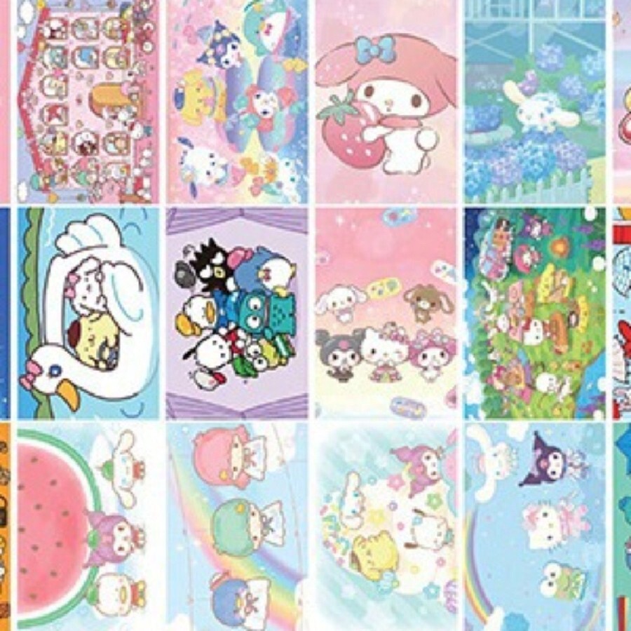 Sanrio Sanrio Hello Kitty 55pcs Laser-Cut Small Card Set - Collectible ...