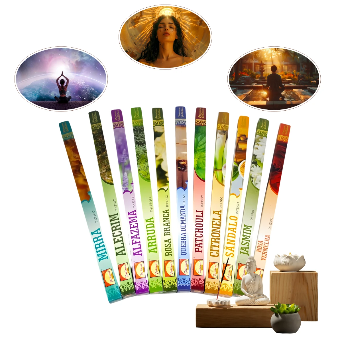 Natural Parimal Incense Kit With 10 Assorted 8 Sticks | SHEIN USA