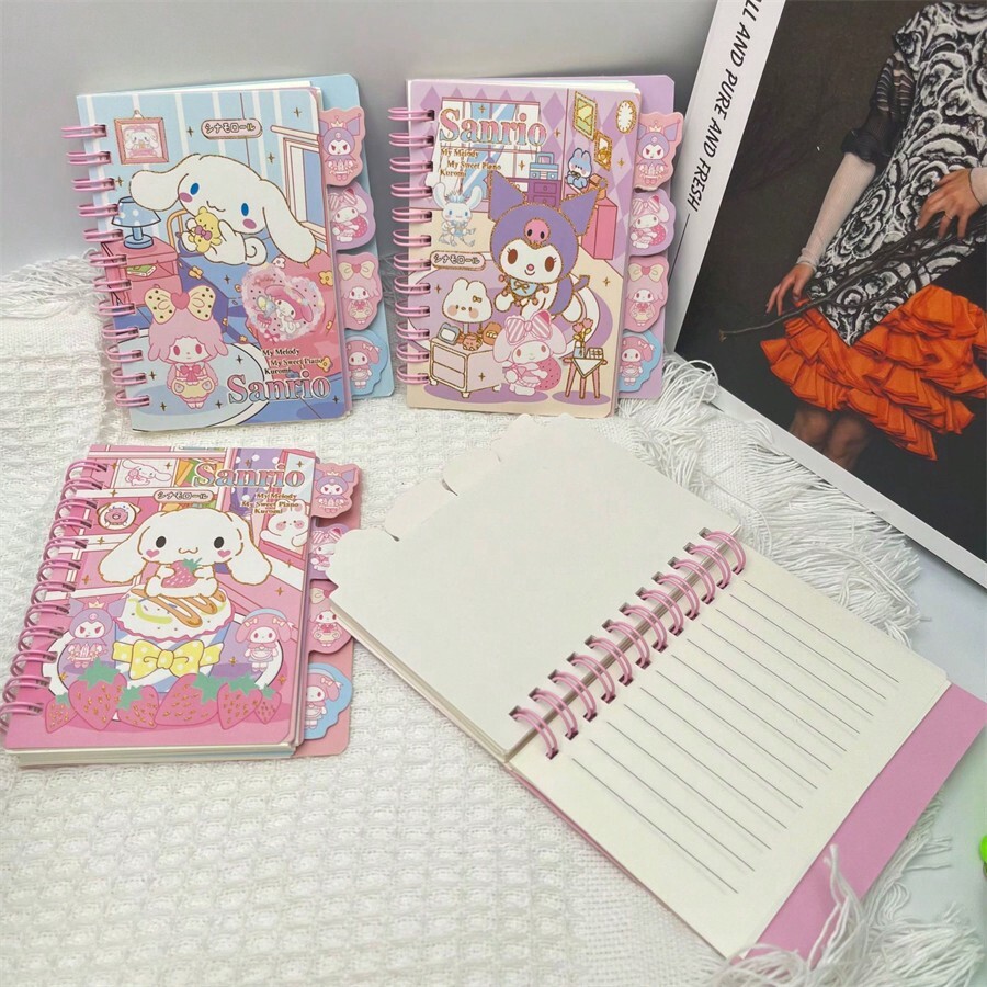 Sanrio 1pc Whimsical Hello Kitty Theme Notebook, Kuromi Cinnamoroll ...