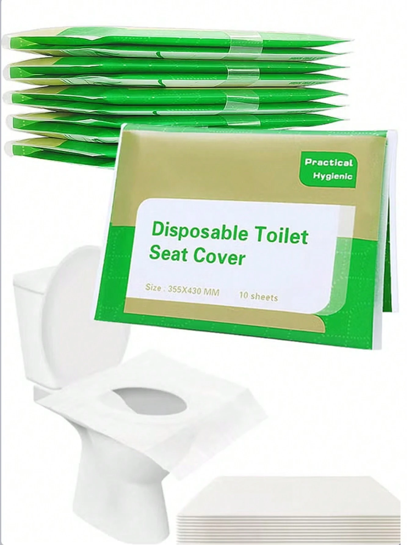 20 piezas Juego de cubiertas desechables y de un solo uso para inodoro ...