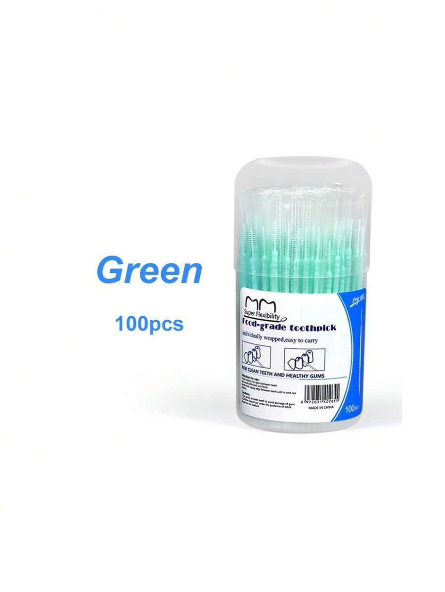 100 Pcs/400 Pcs Individually Packed Toothpicks/Interdental Brushes ...