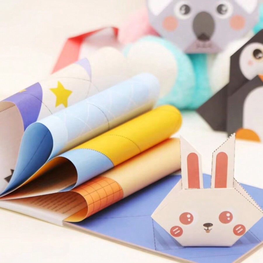 DIY Kids Craft Toy 3D Cartoon Origami Handcraft Paper Cutting Book Art ...