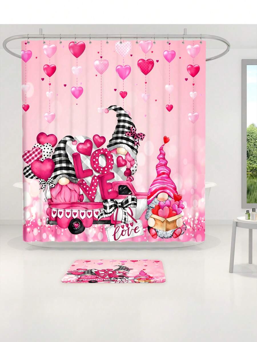 1pc 4pcs Valentines Day Pink Love Gnome Multifunctional Bathroom