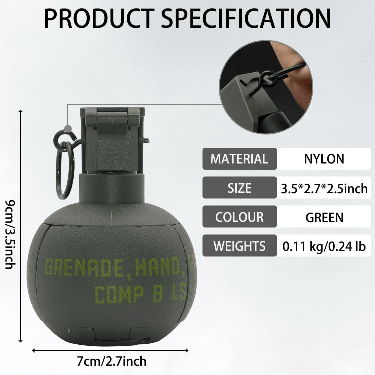 M67 Airsoft Grenade Toys Tactical Grenade Plastic CS Battle Game Toy ...