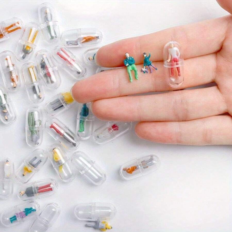 20/40/60pcs Random Transparent Capsules, 3D Unique & Cute Figure Statue ...