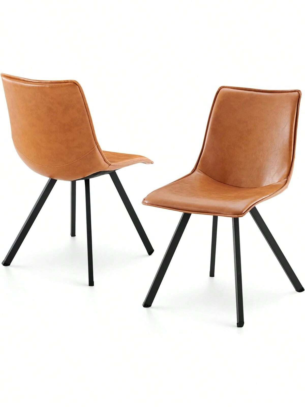 Leather Dining Chairs Set Of 2, Upholstered Modern Dining Chair With ...