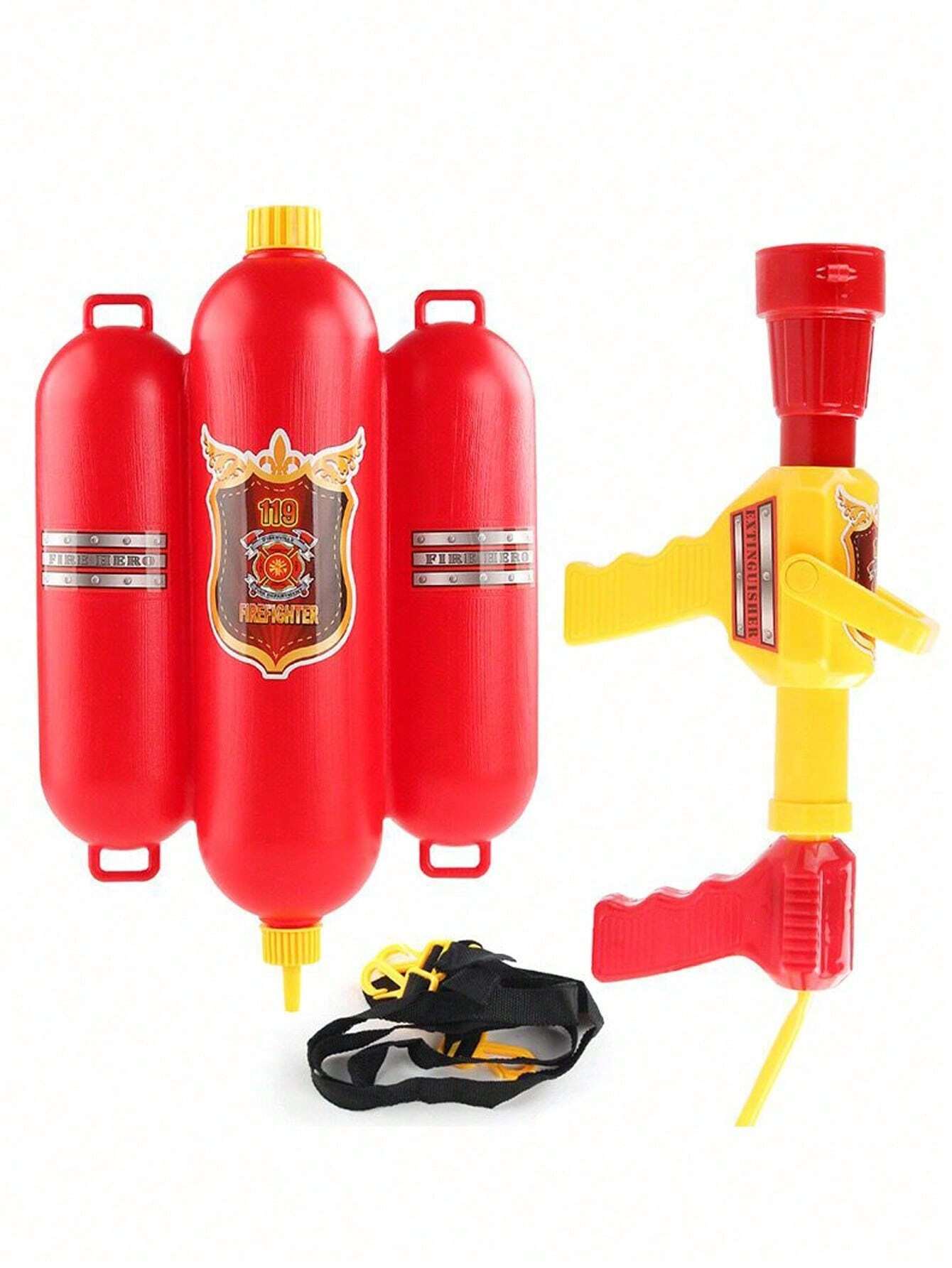 1 Set Kids Firefighter Backpack Water Gun Playset, Pretend Play ...