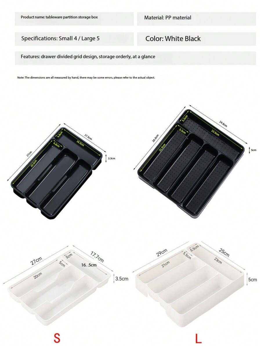 1pc Kitchen Drawer Divider Cutlery Organizer Box, Home Cabinet Built-In ...