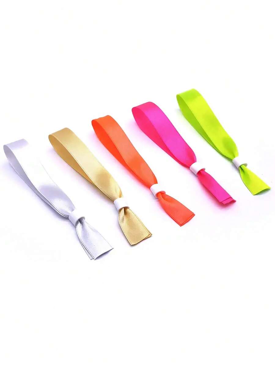 10pcs Random Color Ribbon Wristbands, Activity Party Identification ...