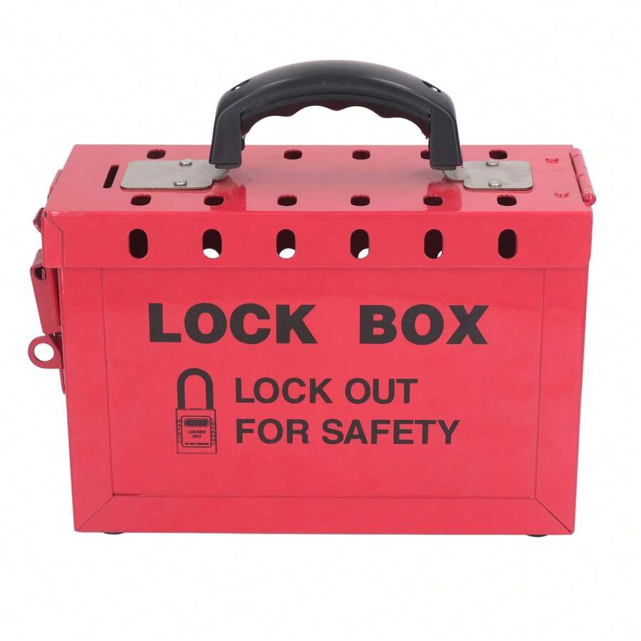 Lockout Tagout Box Portable Safety 13 Guage Lockout Tagout Group Lock ...