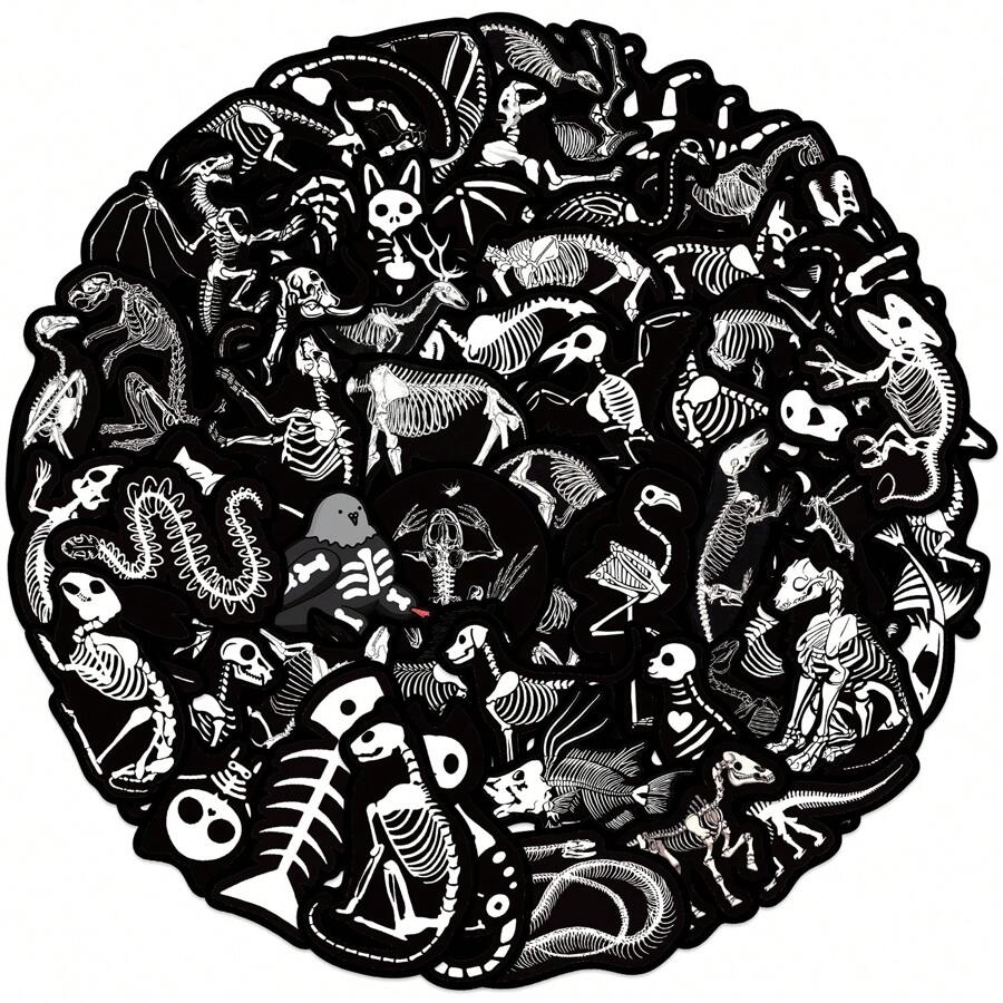 55PCS Animal Skeleton Stickers Vinyl Aesthetics Stickers For ...