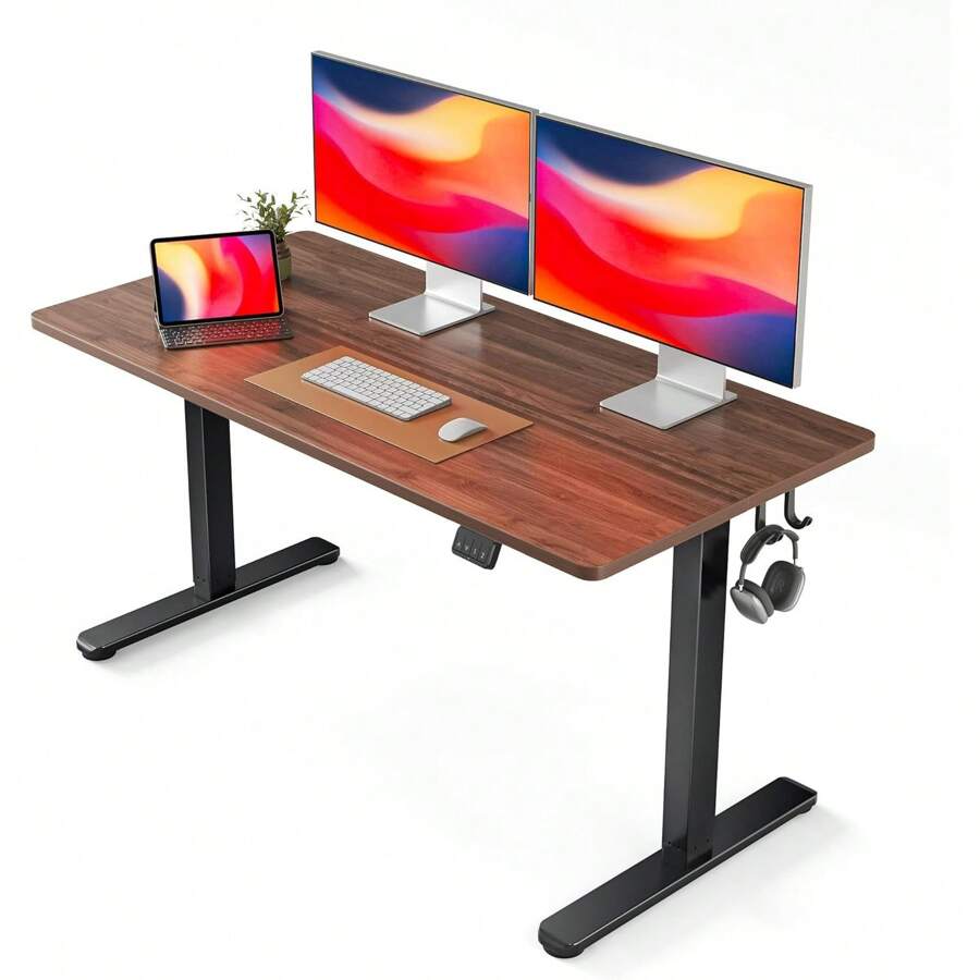 Electric Standing Desk, 55 X 24 Inches Height Adjustable Stand Up Desk ...