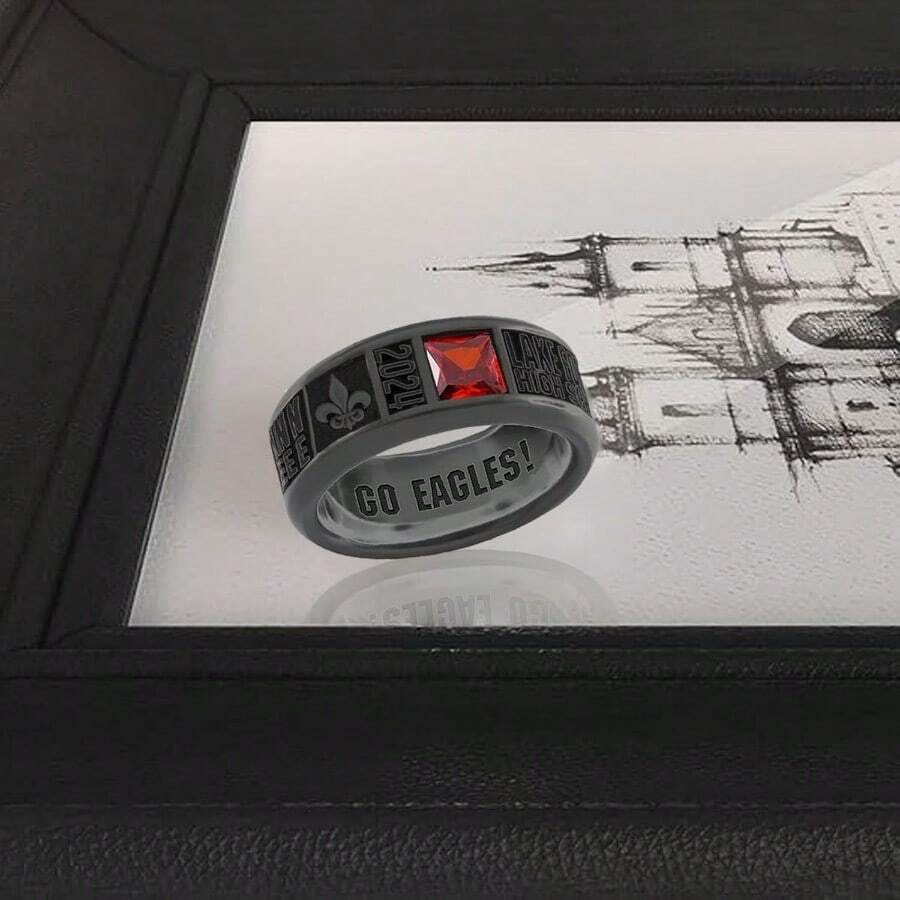 Customizable Band Class Rings For Men Graduation High School College ...