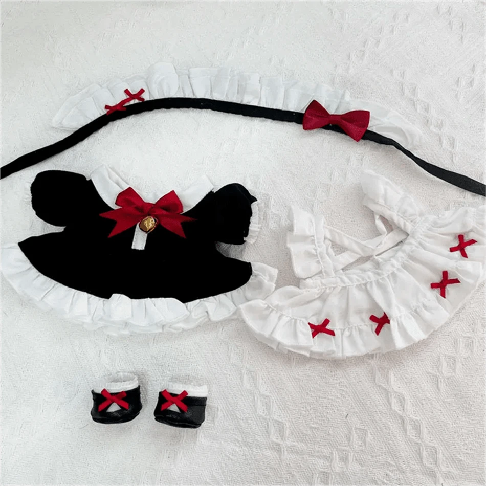 20cm Cotton Doll Plush Toy Maid Outfit, Internet Celebrity Cute Dress ...