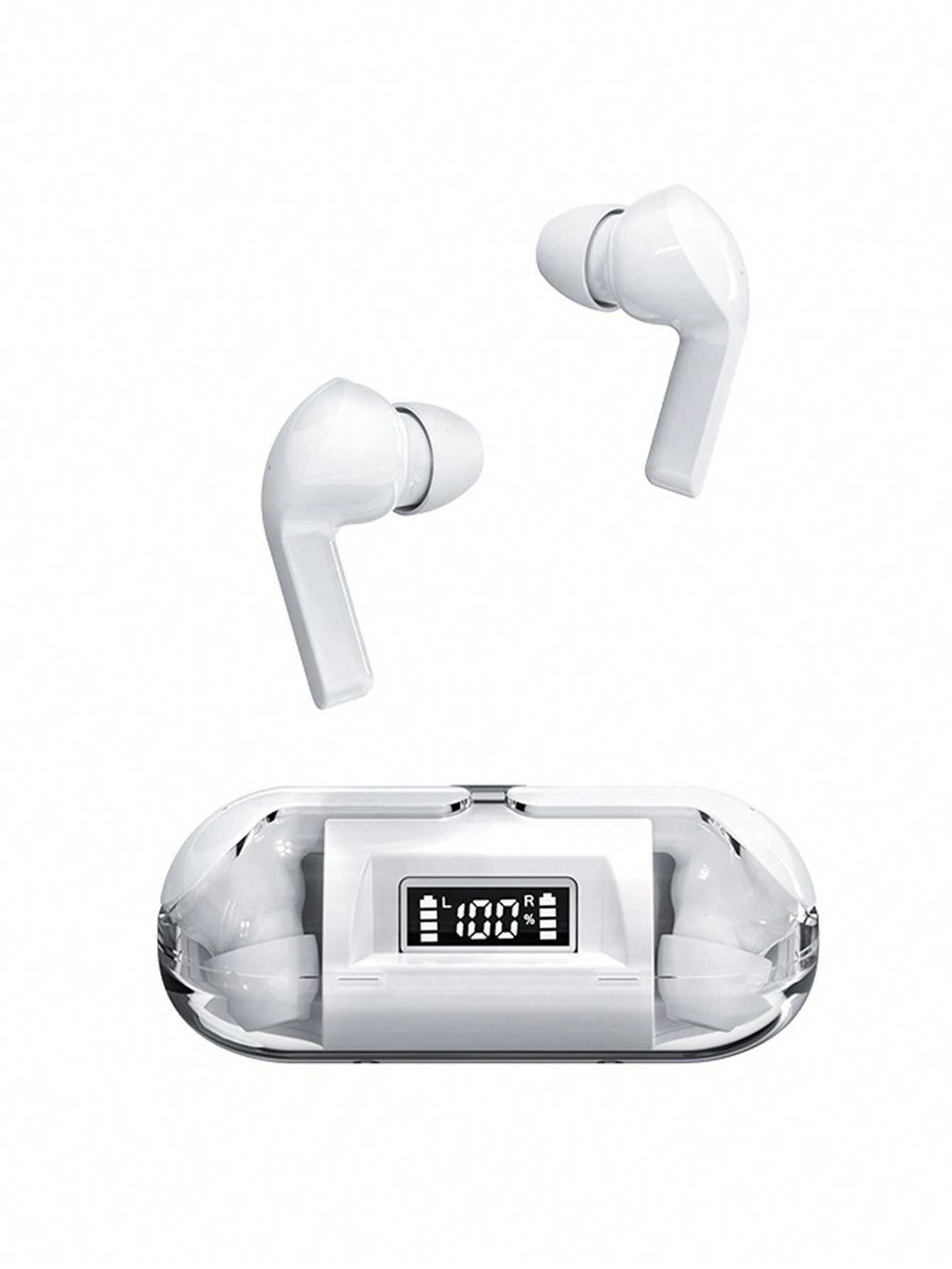 Transparent Bluetooth 5.3 Wireless Earbuds With LED Power Display ...