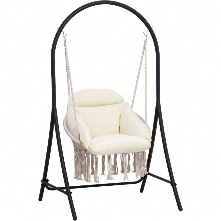 ANOW Adjustable Hammock Chair Swing Stand Only, Heavy Duty Hanging ...