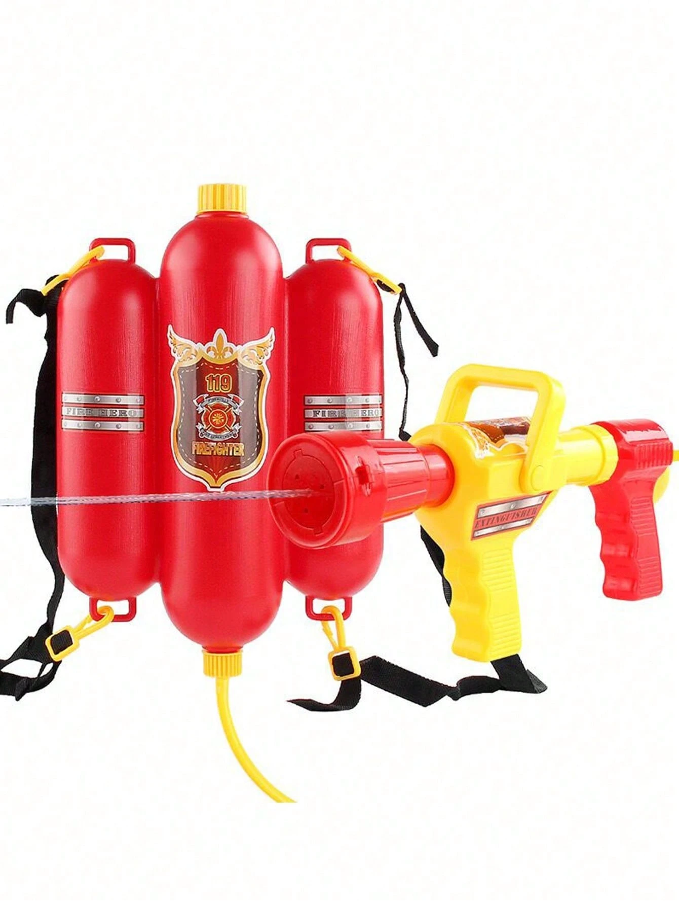 1 Set Kids Firefighter Backpack Water Gun Playset, Pretend Play ...