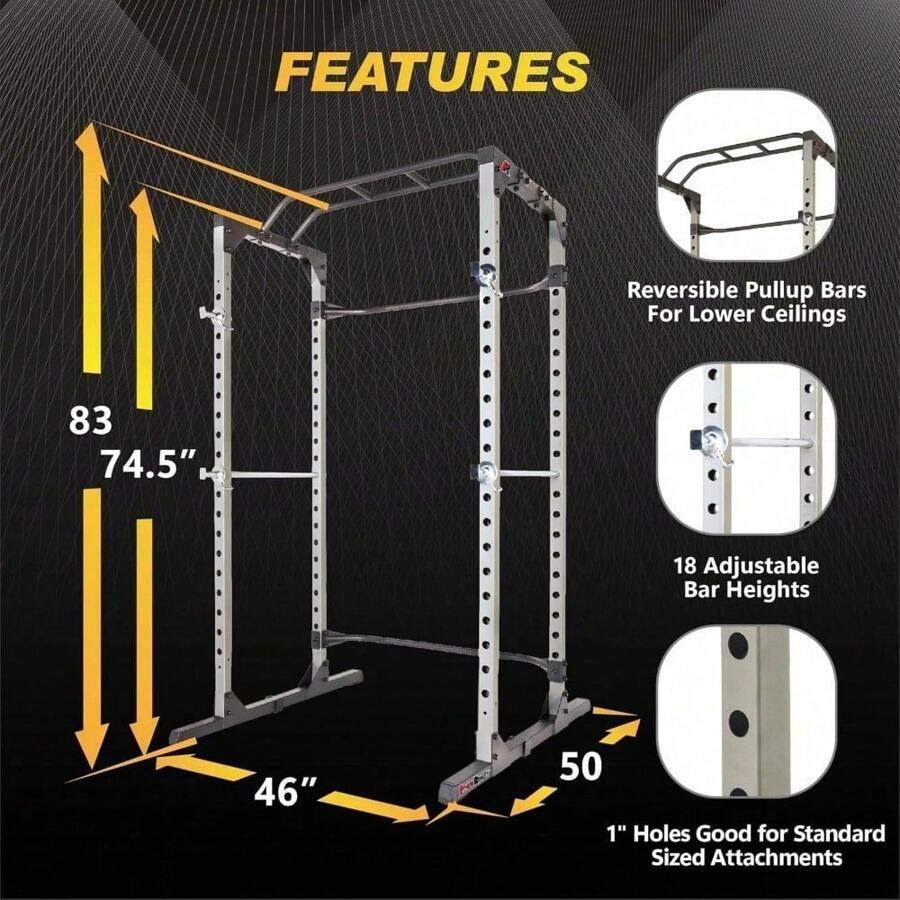Fitness Reality Squat Rack Power Cage | Optional LAT Pulldown & Leg ...