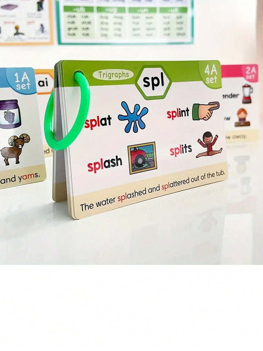 65pcs Mixed Long Vowel Phonics Reading Flash Cards, 20 Stages Learning ...