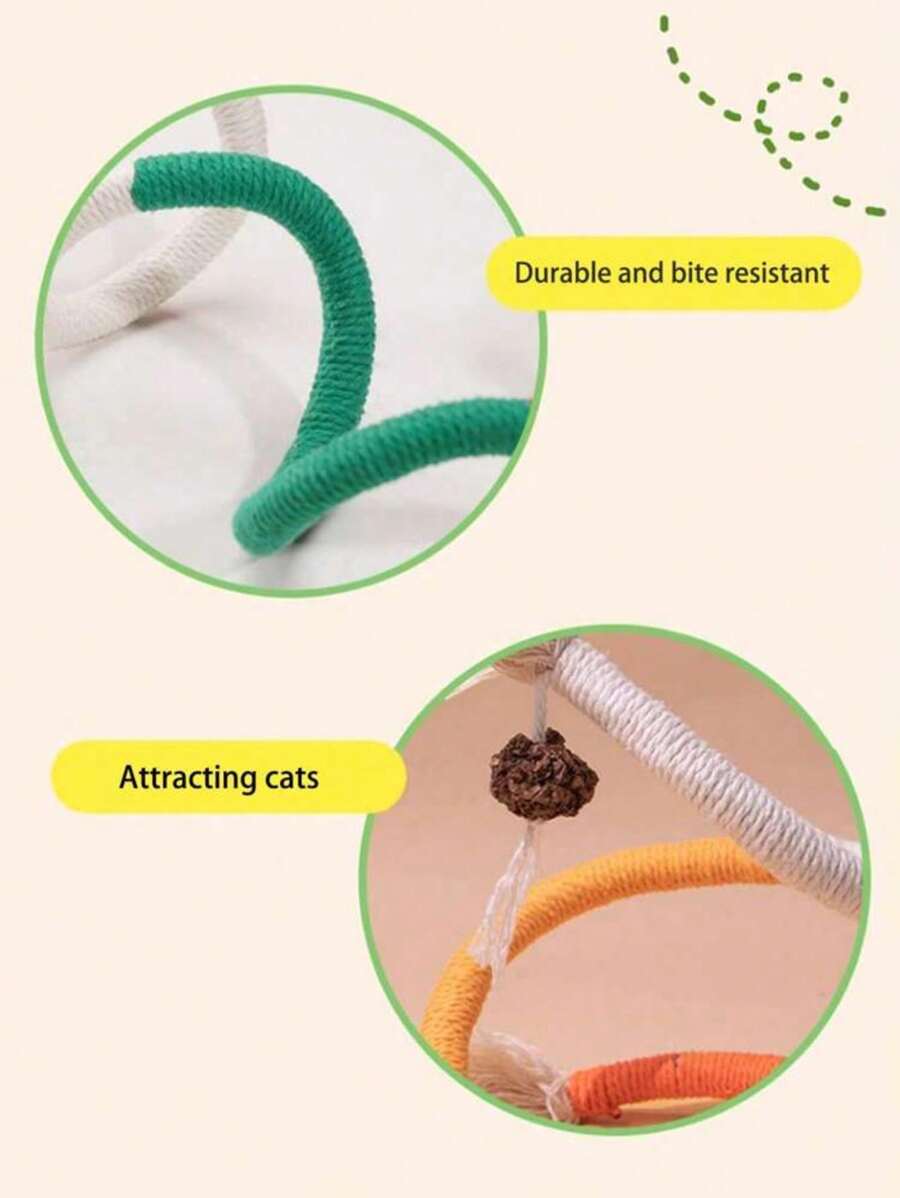 3pcs Cat Chewing Rope Toys, Dental Cleaning Sisal Ropes, Bite Resistant ...